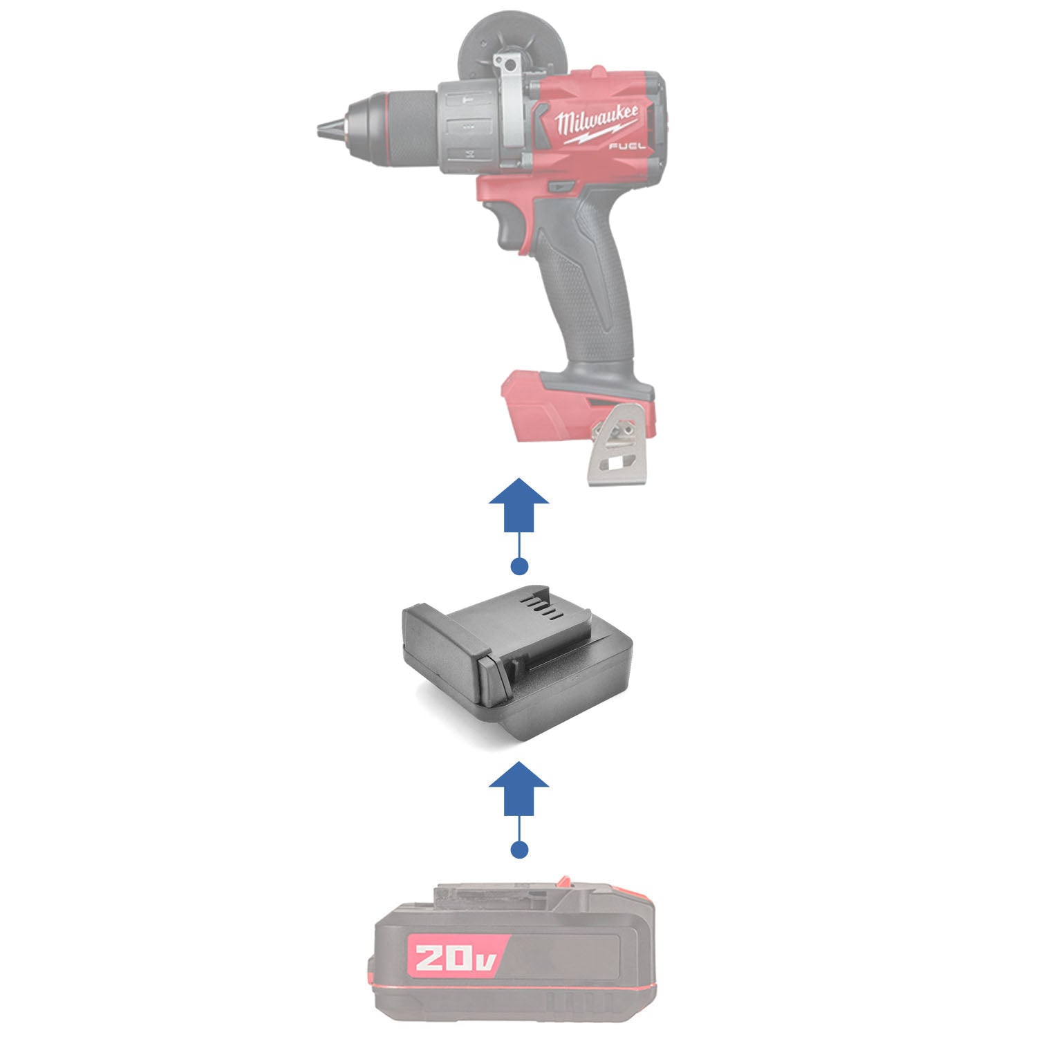 Bauer Akku-Adapter für Milwaukee – Power Tools Adapters