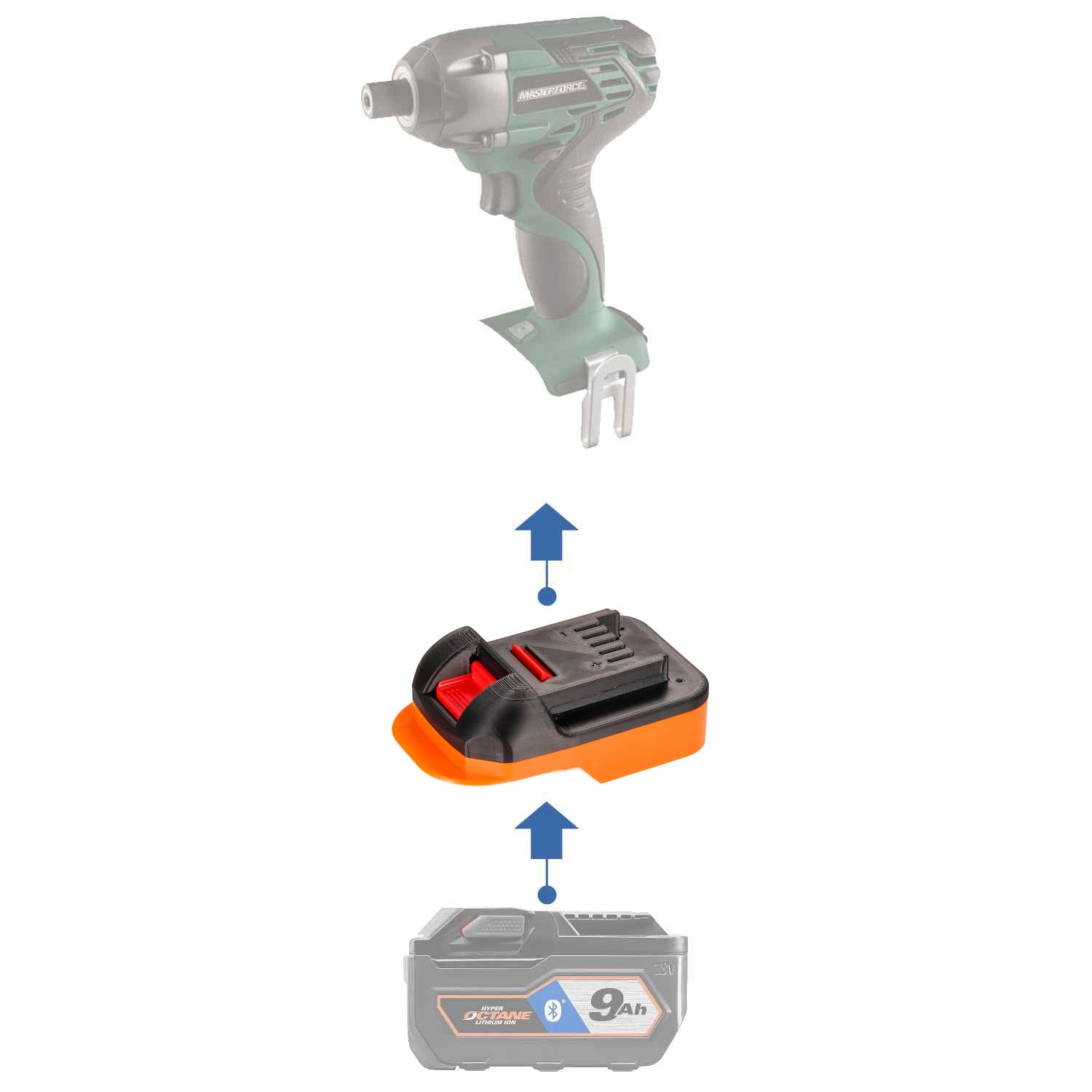 RIDGID to Masterforce Battery Adapter – Power Tools Adapters